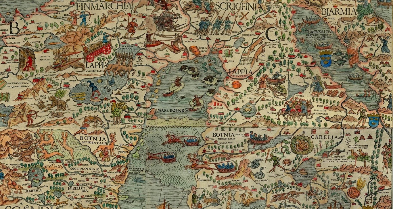 and the ghosts so silver: The Carta Marina of Olaus Magnus.