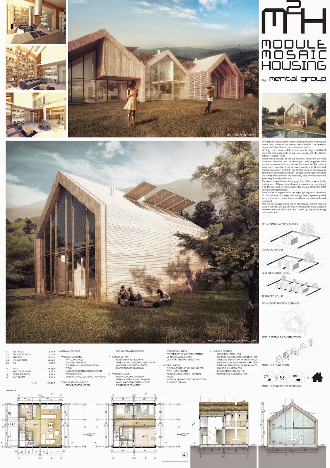 Architectural portfolio - Patryk Kozak: M2H - MODULE MOSAIC HOUSING