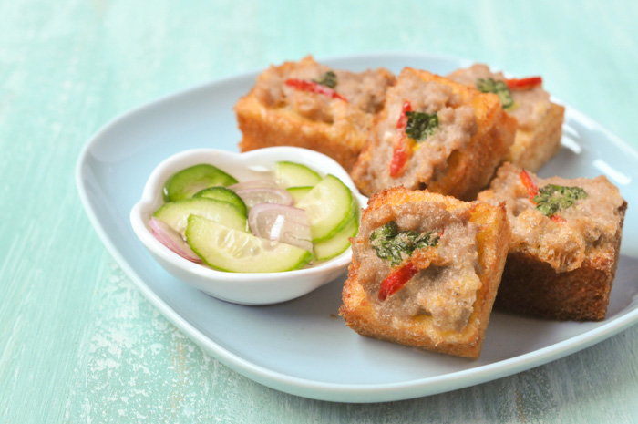 [Thailand Recipes] Khanom Pang Na Moo (Thai Pork Toast) - All Asian ...