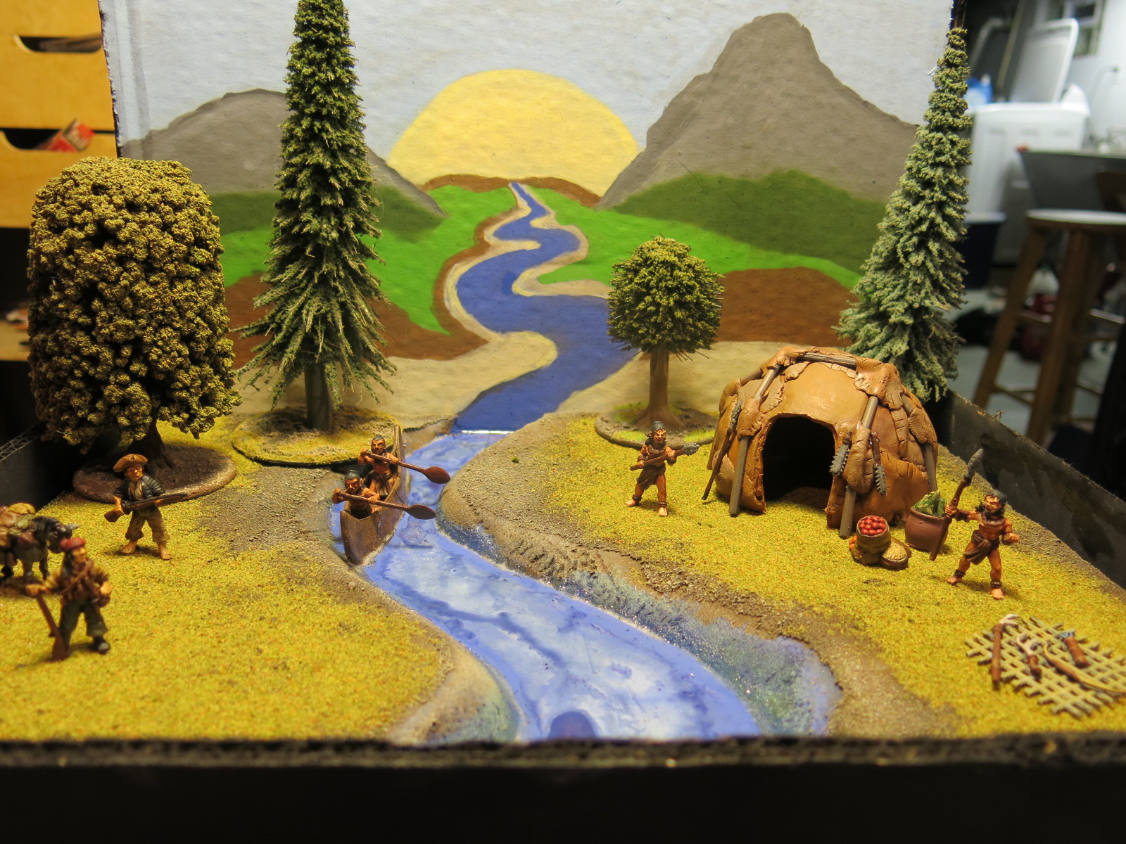Plastic Legions: Family Hobby time, A Woodland Indians Diorama