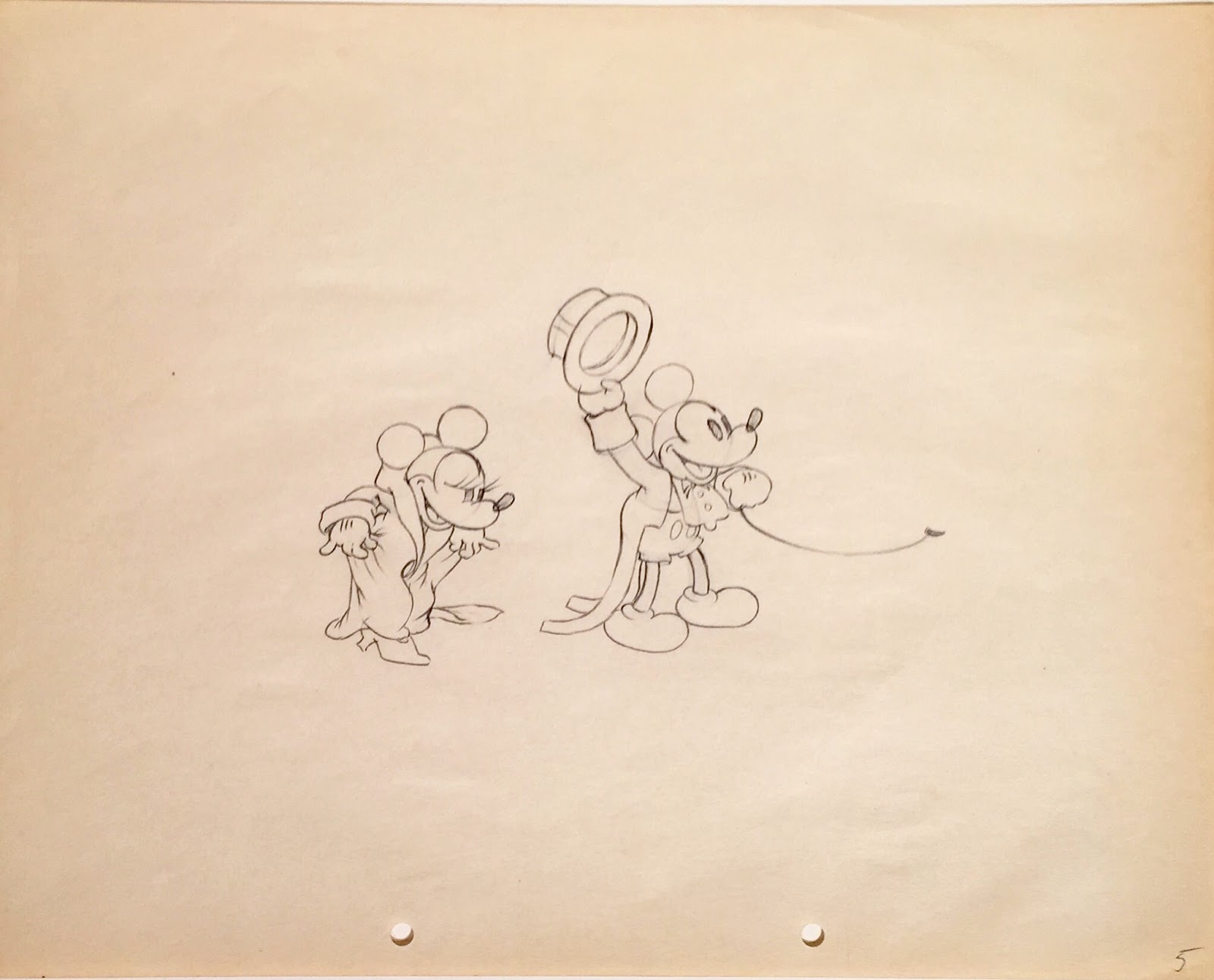 Animation Collection: Original Production Animation Drawing of Mickey ...