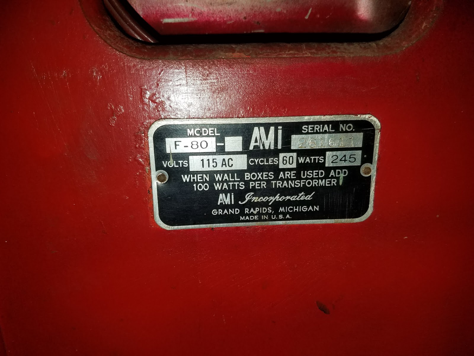 1954 AMI Model F-80 Jukebox