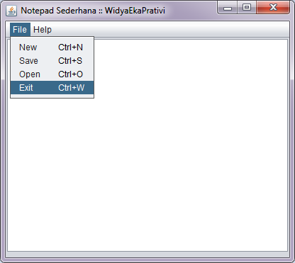 Berbagi Ilmu Berbagi Cerita: Aplikasi Notepad Sederhana Menggunakan J2SE