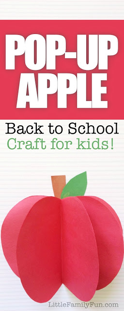 Little Family Fun: Pop Up Apple - Back to School craft for kids