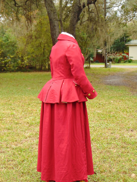 The Antique Sewist: JP Ryan Riding Habit - Red Linen