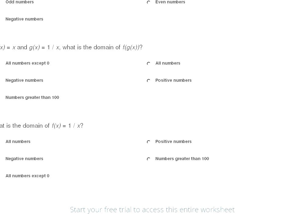 Domain Of A Function - Domain Meaning Math