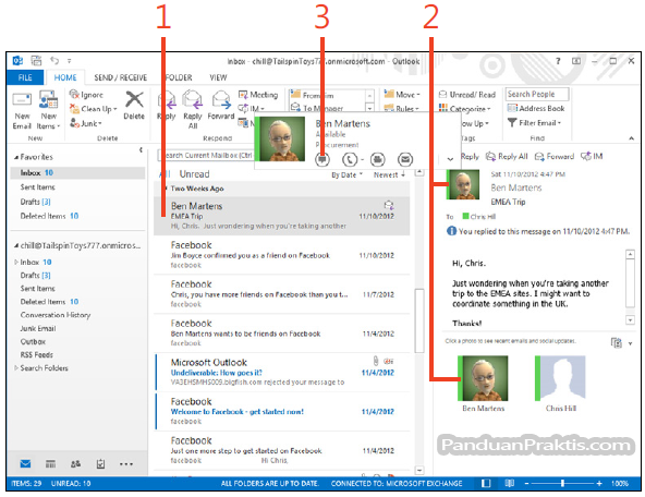 Cara Melakukan Instant Messaging (IM) Melalui Email Dan People Hub Di ...