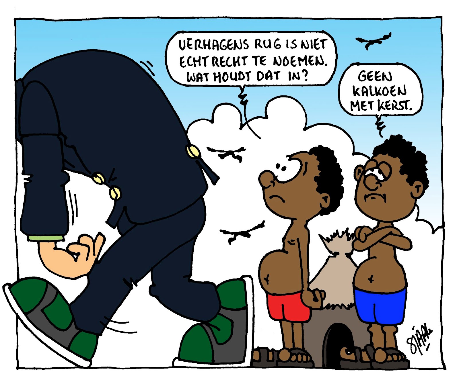 Cartoon van de Dag: Ontwikkelingshulp vreest voor rechte rug CDA.