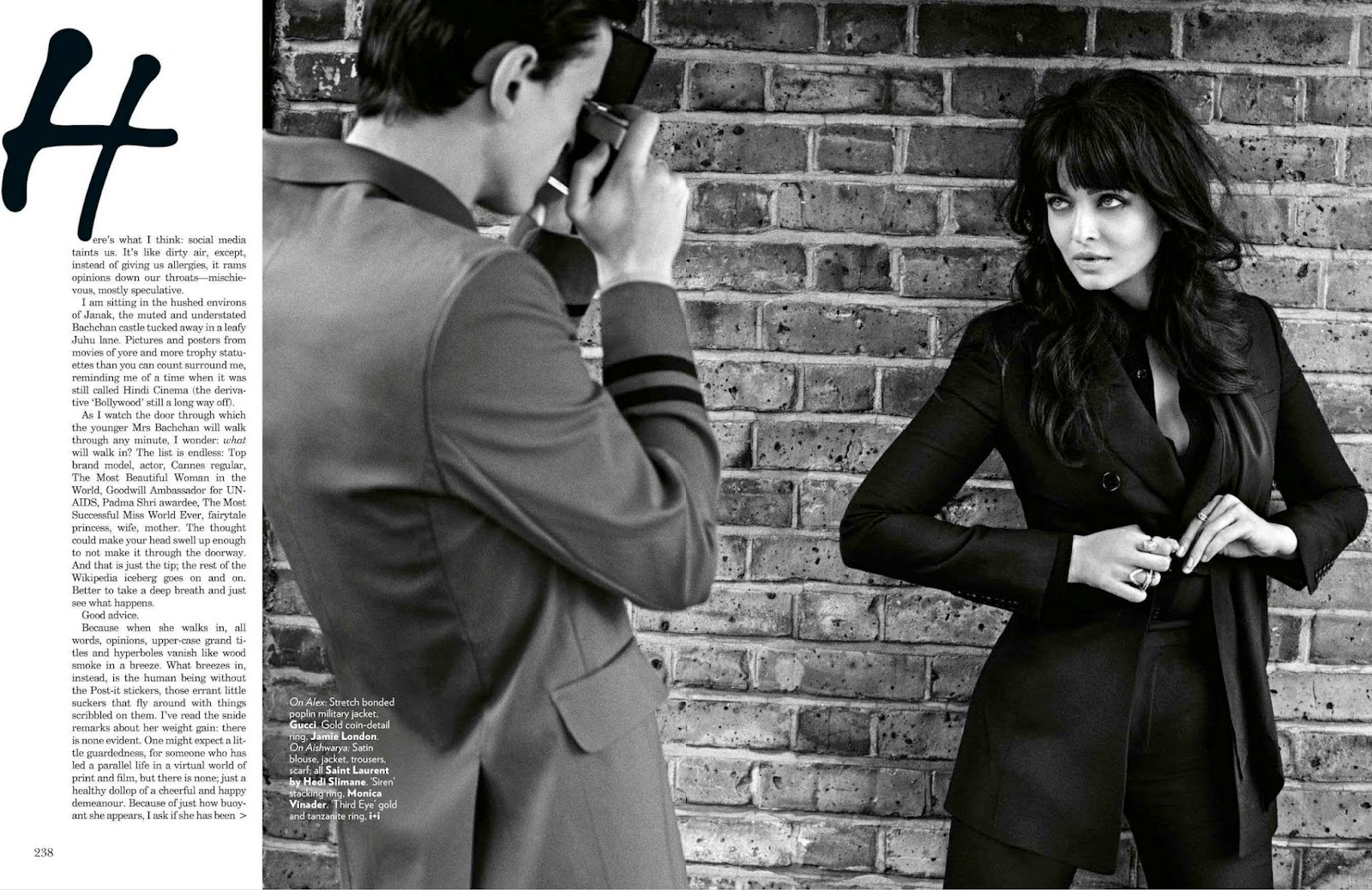 Vogue India March 2015: Aishwarya Rai by Marc Hom