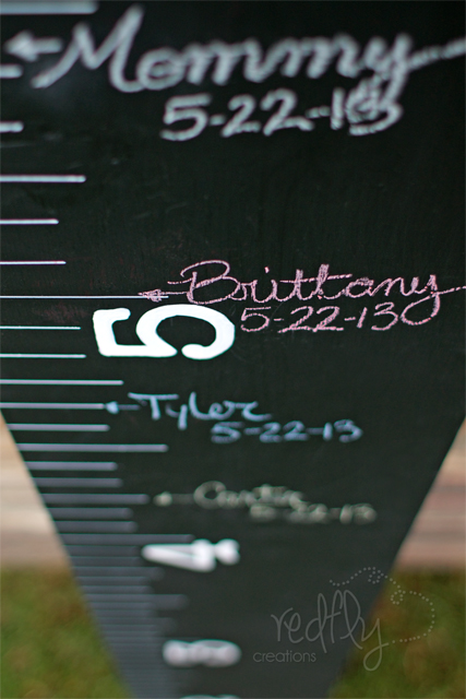 Redfly Creations: Chalk Board Ruler Growth Chart - Tutorial