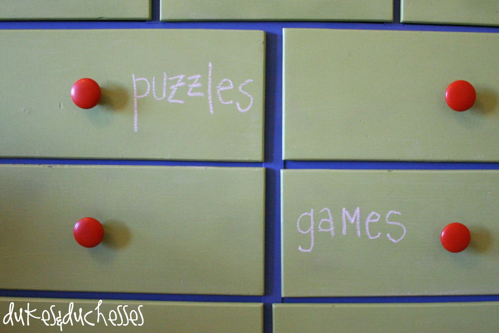 A Game Dresser with Chalkboard Drawers {DecoArt Chalkboard Coating ...