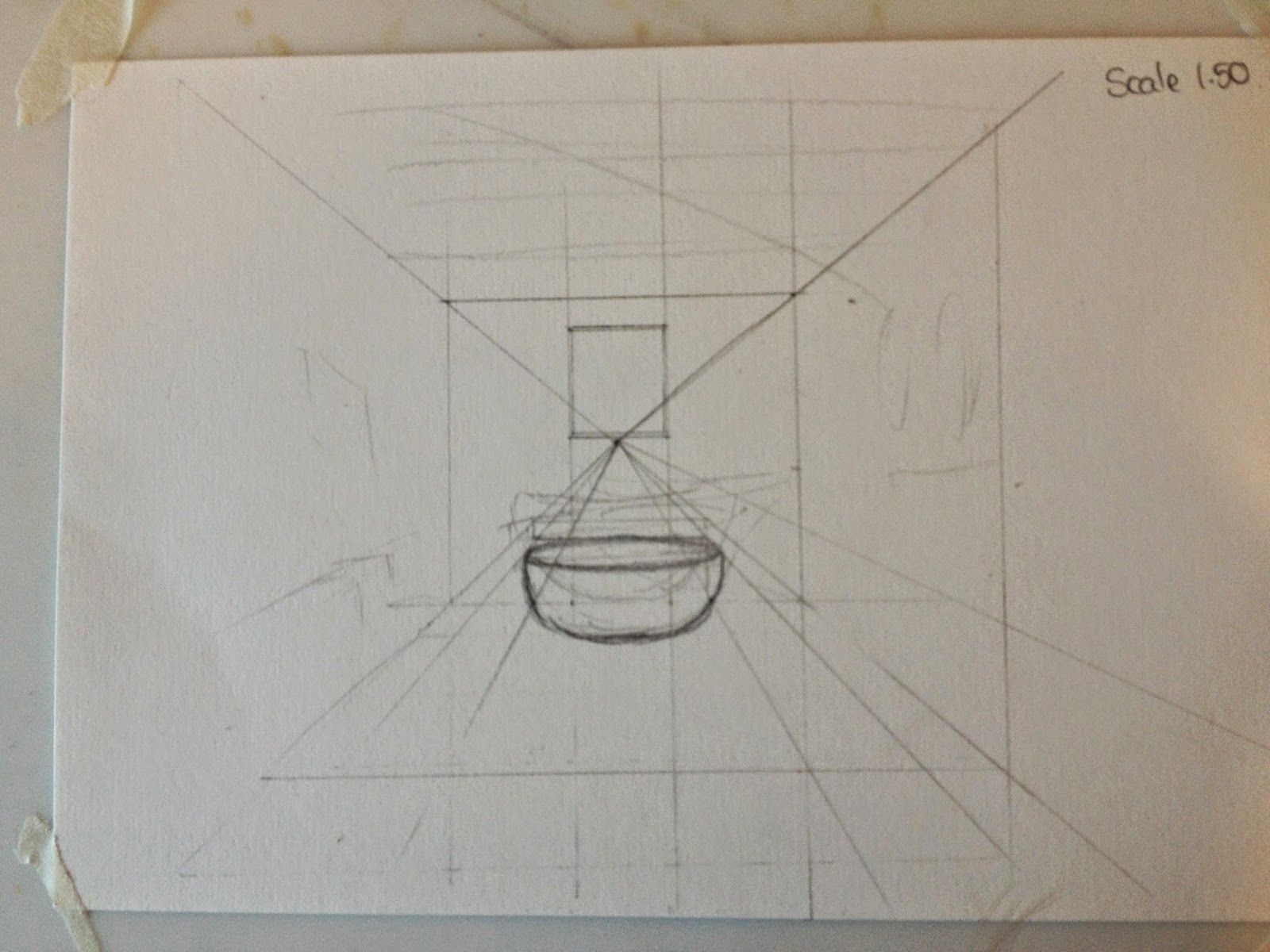 One Point Perspective Drawing - Emily May