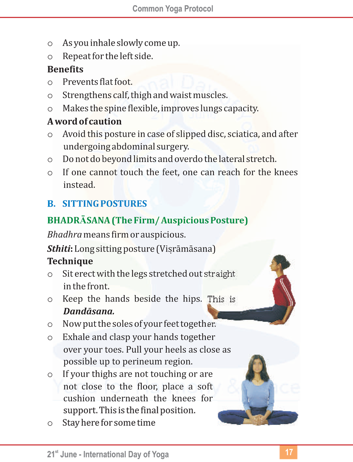 RMS 'TV' DIVISION: International day of Yoga - Common Yoga Protocol