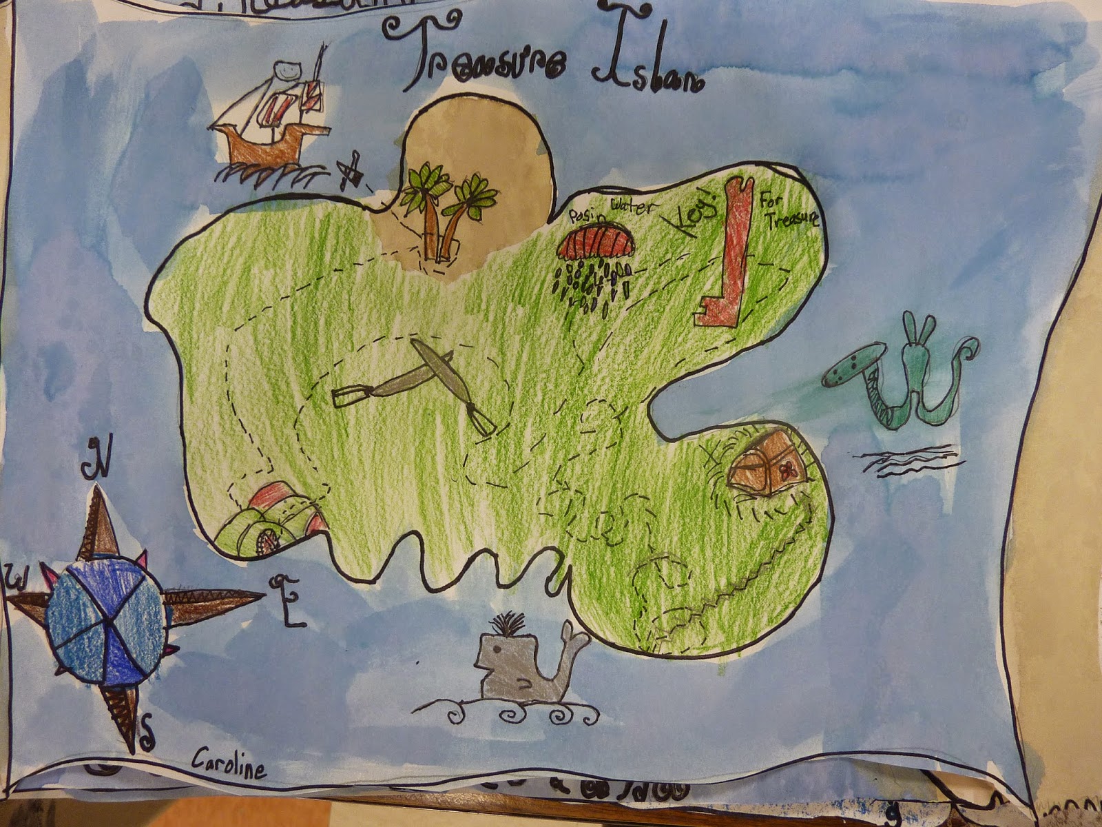 P. C. K. Art Room : Treasure Island Maps- 4th grade