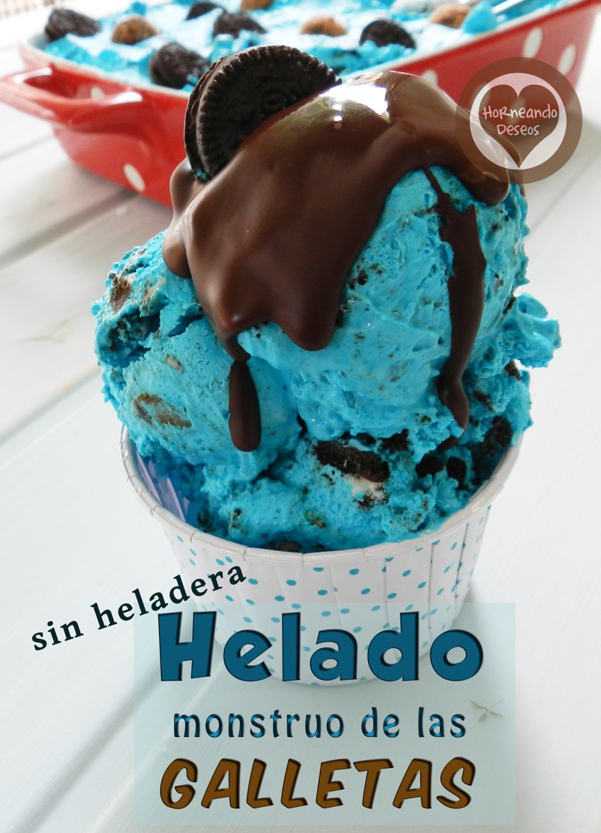 Helado Monstruo De Las Galletas Sin Heladera Horneando Deseos