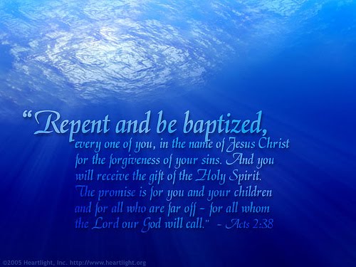 Believe Repent and be Baptized | Acts 2:38 Bible Verse | Free Christian ...