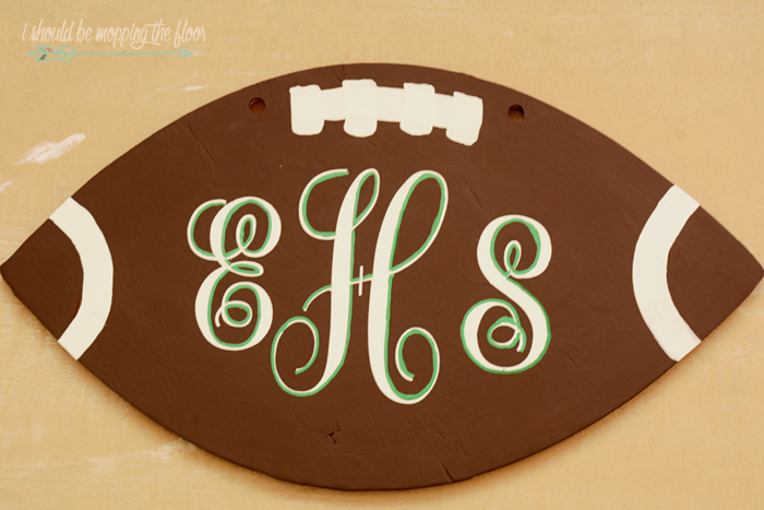 How to Make a Football Door Hanging | i should be mopping the floor