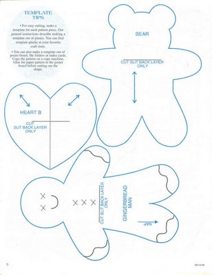 Moldes fofos de gingerbread - Feltro e moldes para artesanato