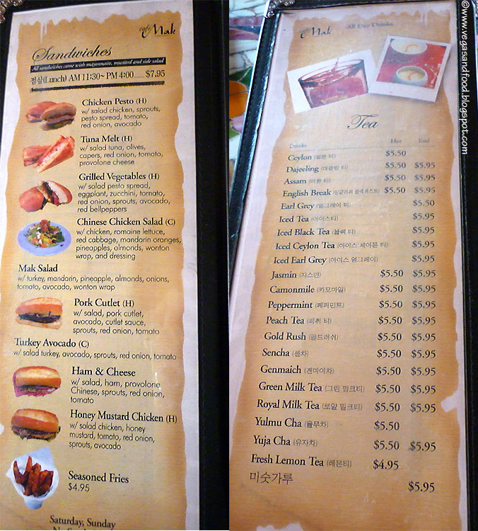 Cafe Mak - Koreatown - Vegas and Food