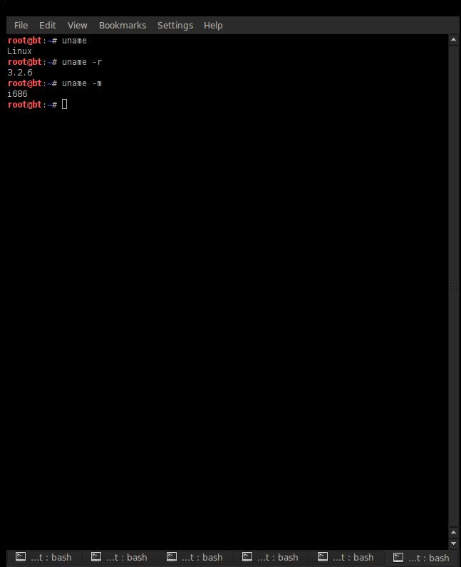comandos basicos de BackTrack
