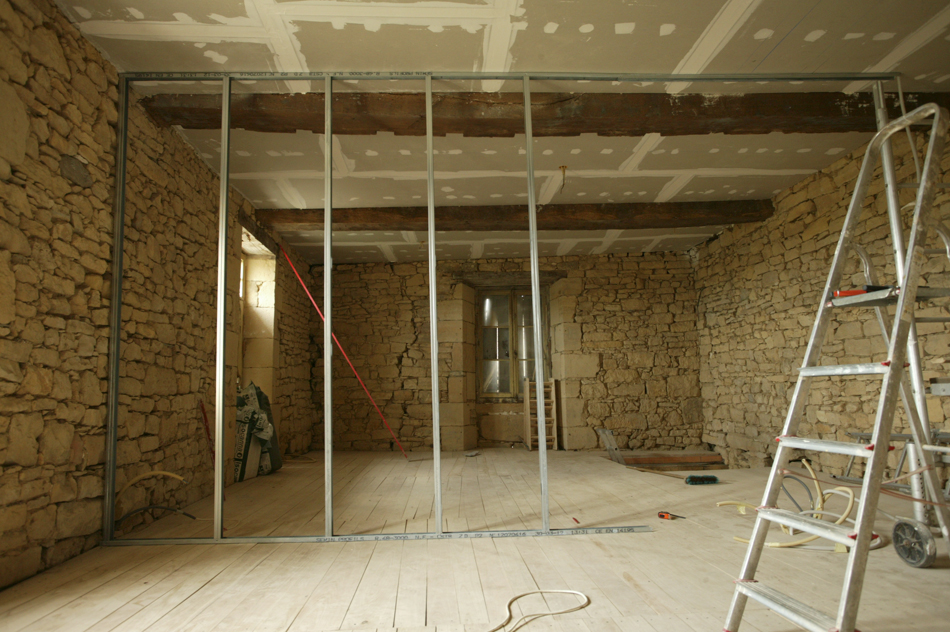 Rénovation de notre maison en Dordogne: Parois intérieures en placo ...