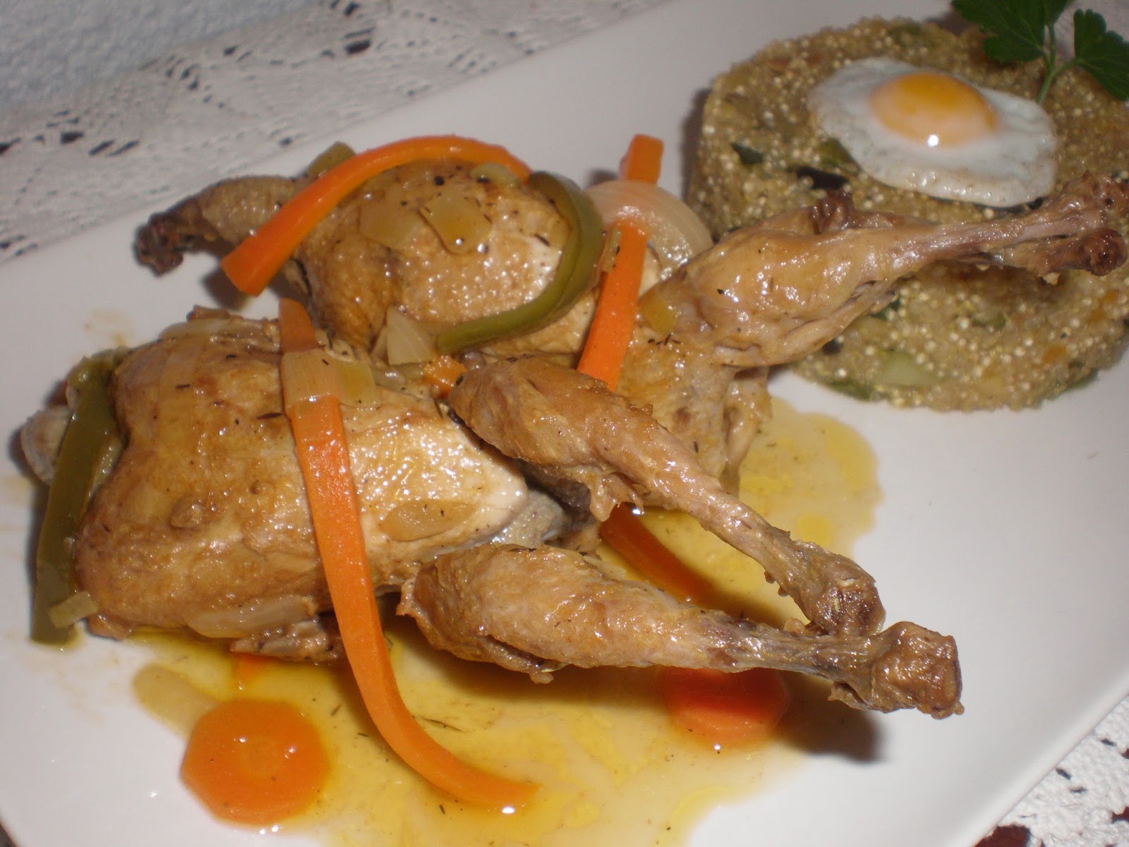 Codornices en escabeche con quinoa de verduras ~ Genzo en Masterchef