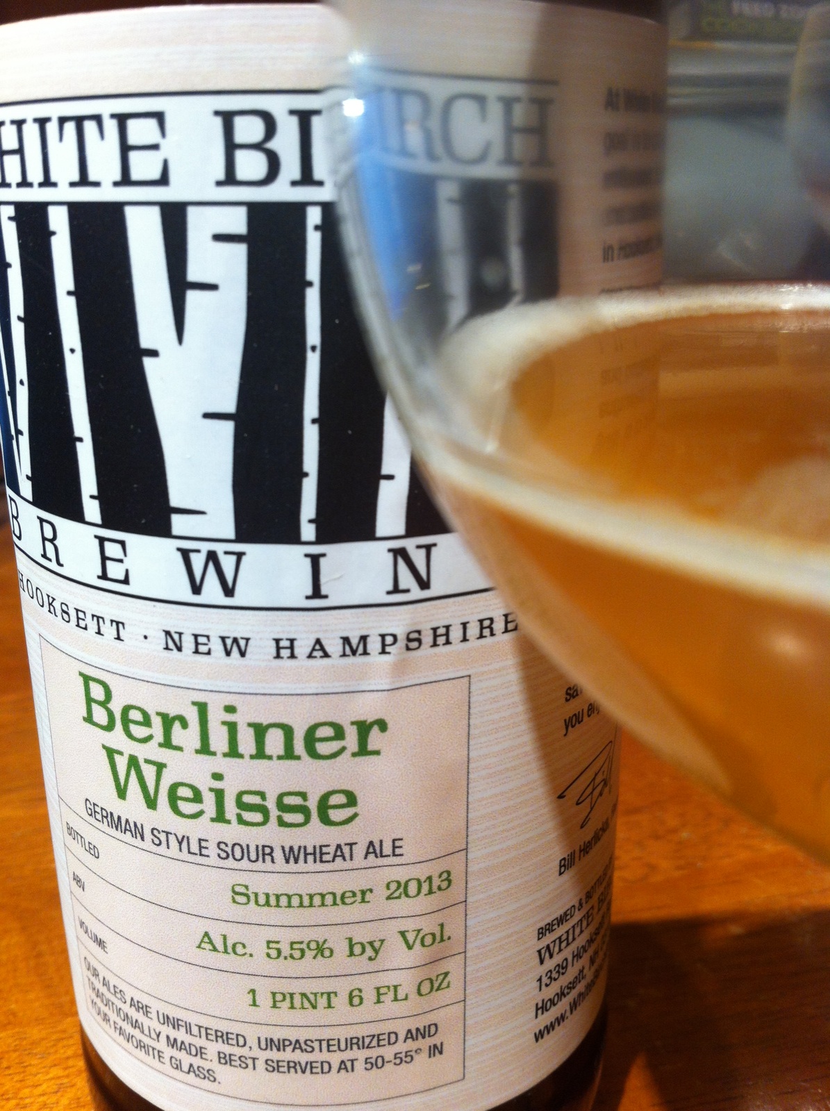 what we’re drinking: 567. White Birch Berliner Weisse