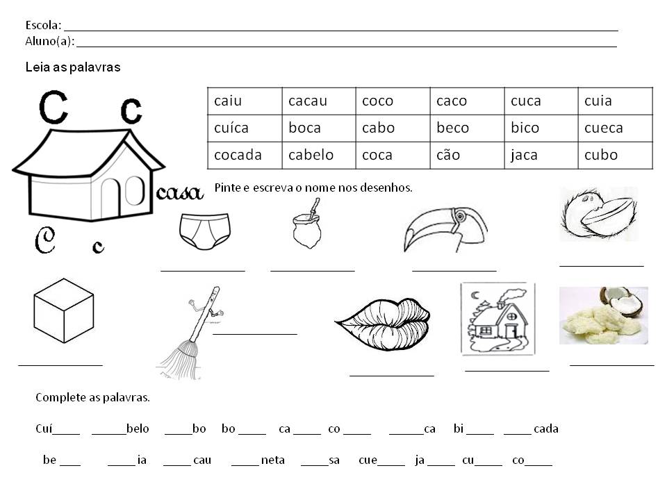 Silabas Con CA Co Cu