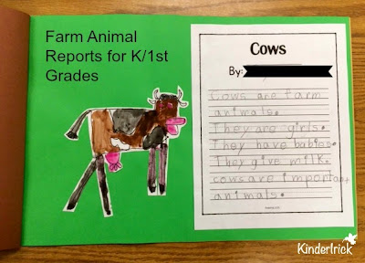 Informational Writing with Kindergartners- Farm Animal Reports ...