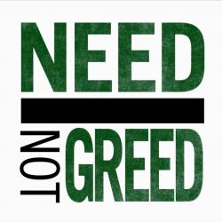 Not Buying Anything: Need Not Greed