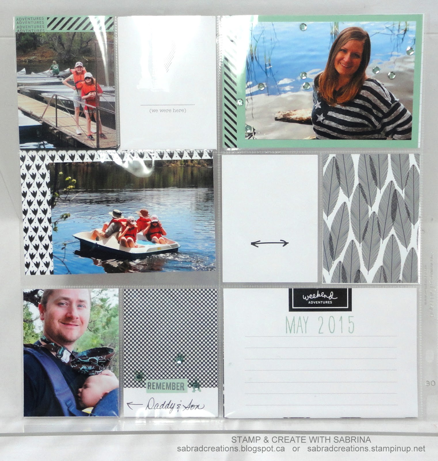 Stamp & Create With Sabrina: Moments Like These Project LIfe Layouts