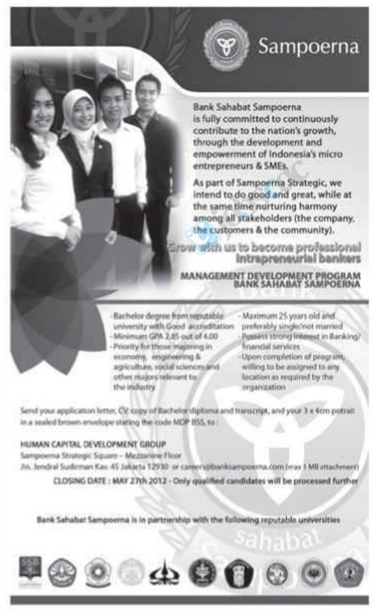 PT Bank Sahabat Sampoerna - Management Development Program Bank Sahabat ...