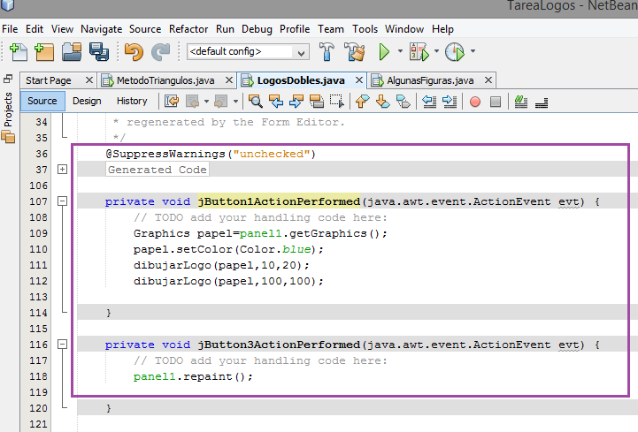 Graficacion.: Ejercicio NetBeans 6: Logos