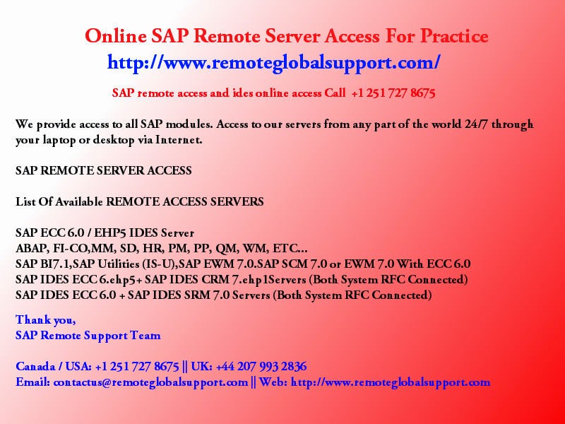 SAP Access SAP Via Remote Desktop