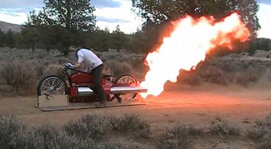 Custom built jet-powered bike aims to better 200mph speed record