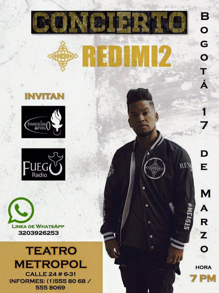 Redimi2 en Bogotá, Colombia | 17 de Marzo 2017 - EyC Cristianos ...