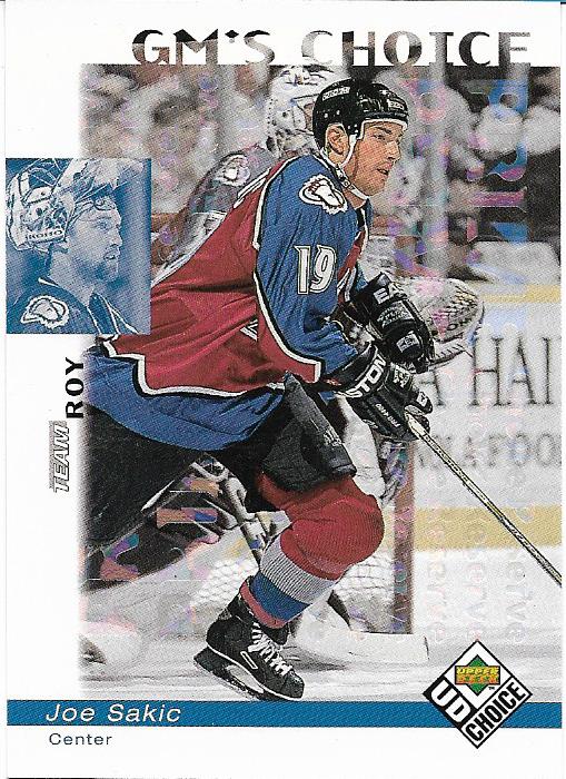 My PCs--one card at a time: Joe Sakic card #298 1998-99 UD Choice Prime ...