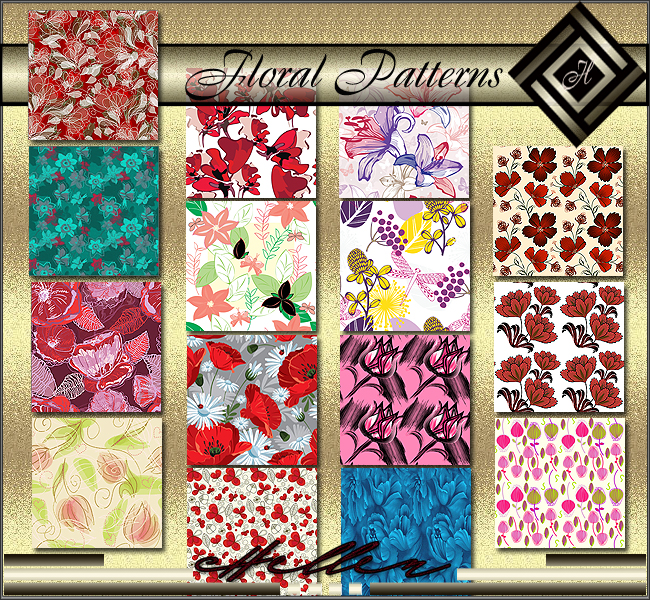 HelleN sims3 : Floral patterns.