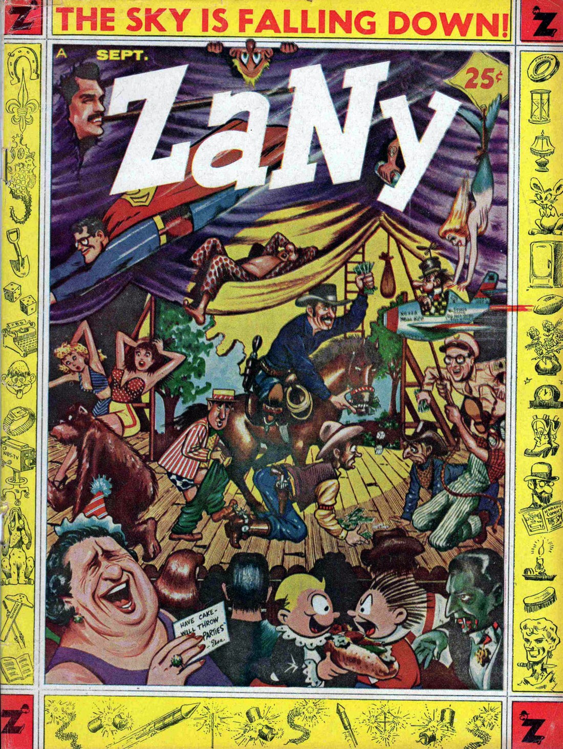 Hairy Green Eyeball 3: ZANY #1 — 1958 MAD imitation — edited by Carl Burgos