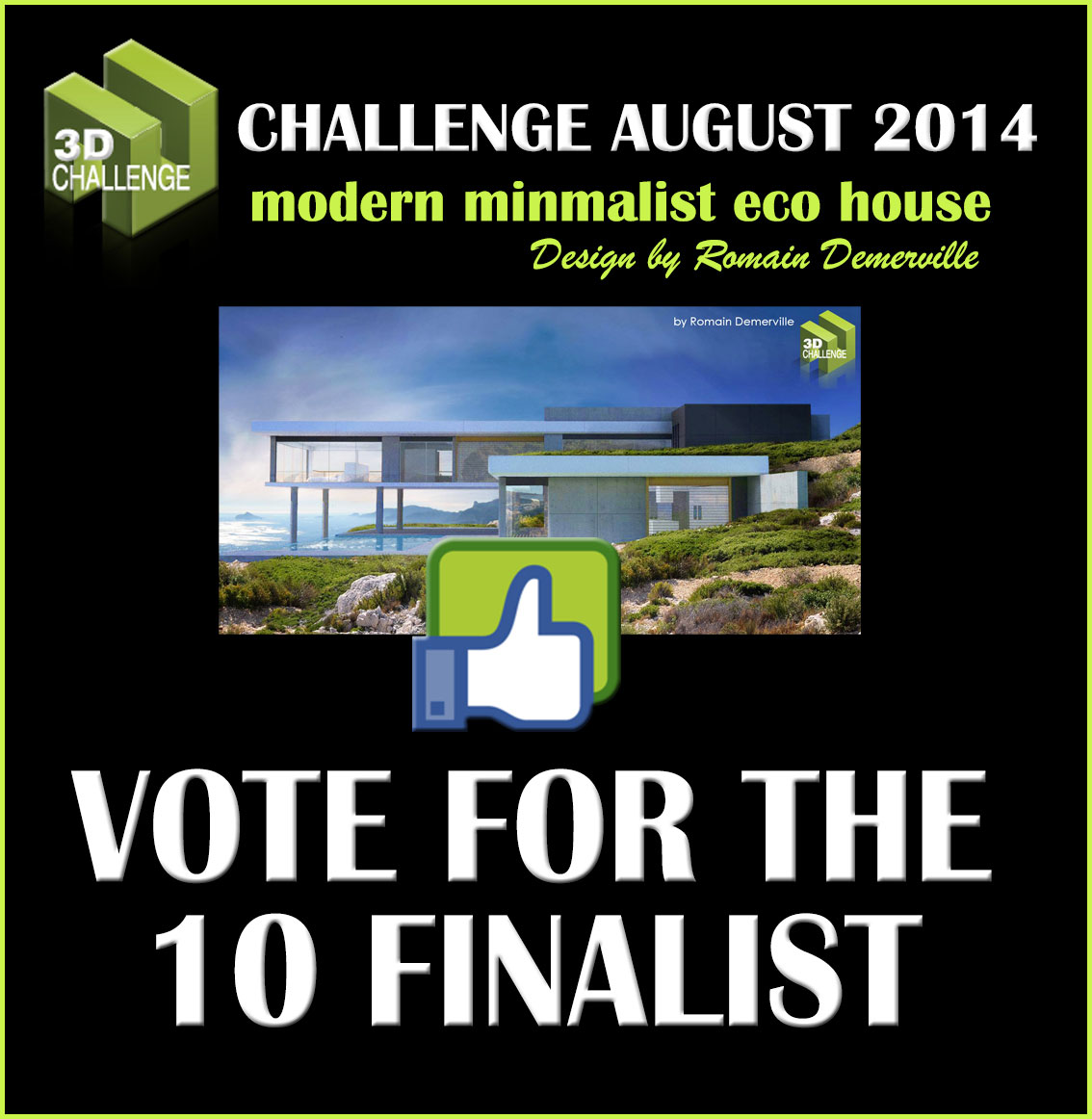 3D Challenge Modern minimalist eco house: Vote the 10 finalists ...