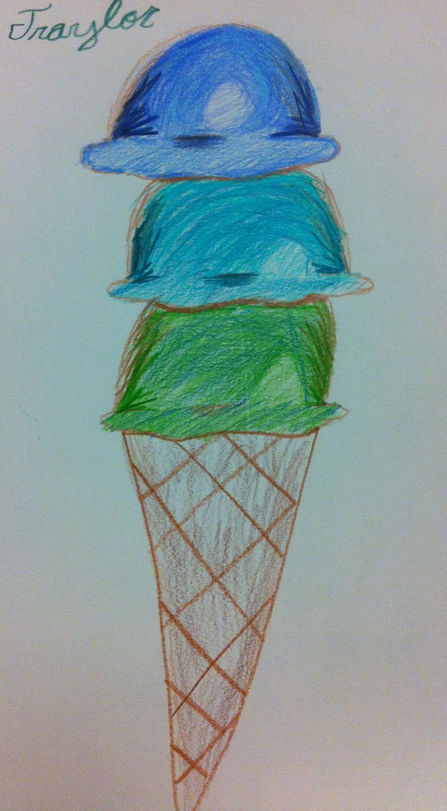 Angela Anderson Art Blog: Ice Cream Colored Pencil Drawings - Kid's Art ...