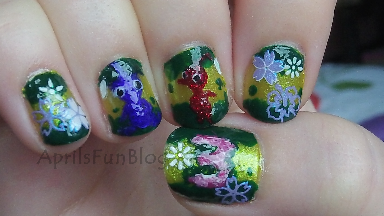 April's Fun Blog: Pikmin 3 nail art