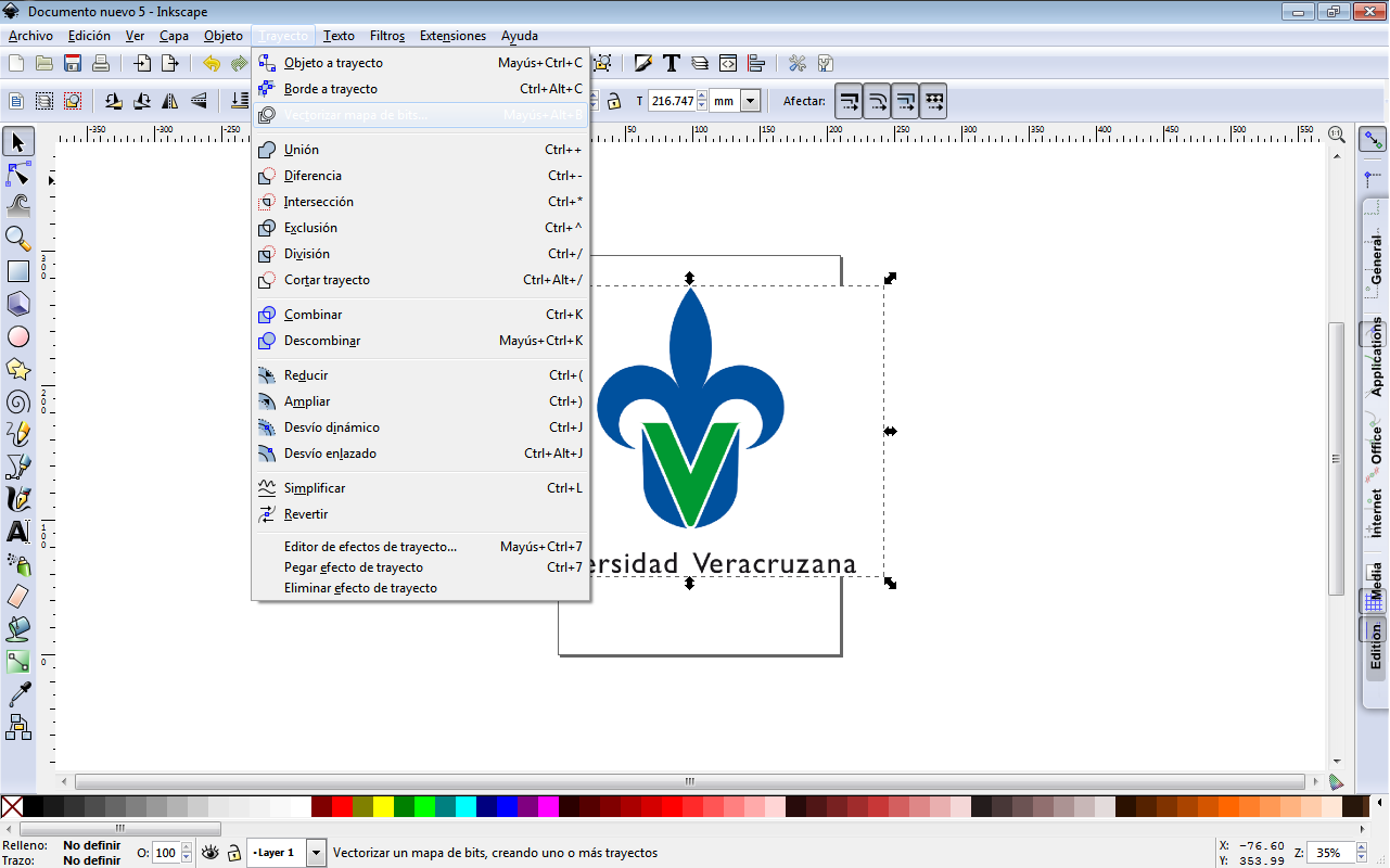 Computación Basica: Inkscape: Vectrizacion Parte 1 - Objeto a Patron