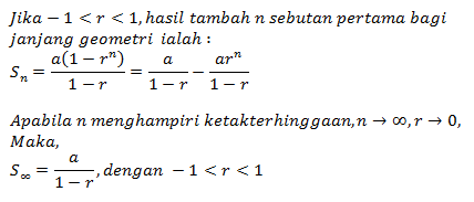 Matematik Tambahan SPM : Janjang Geometri