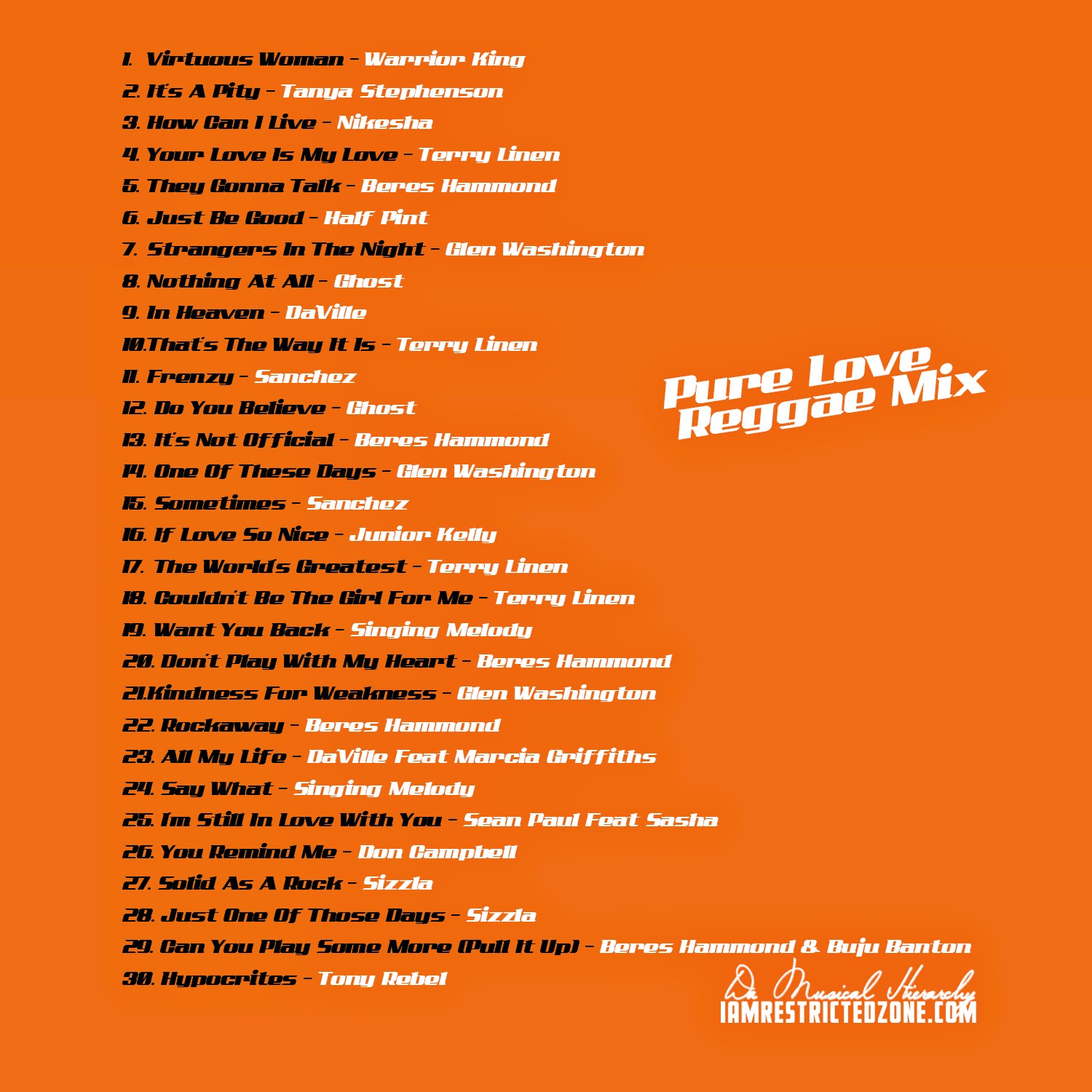 RESTRICTED ZONE - PURE LOVE REGGAE MIX | REGGAETAPESHOP