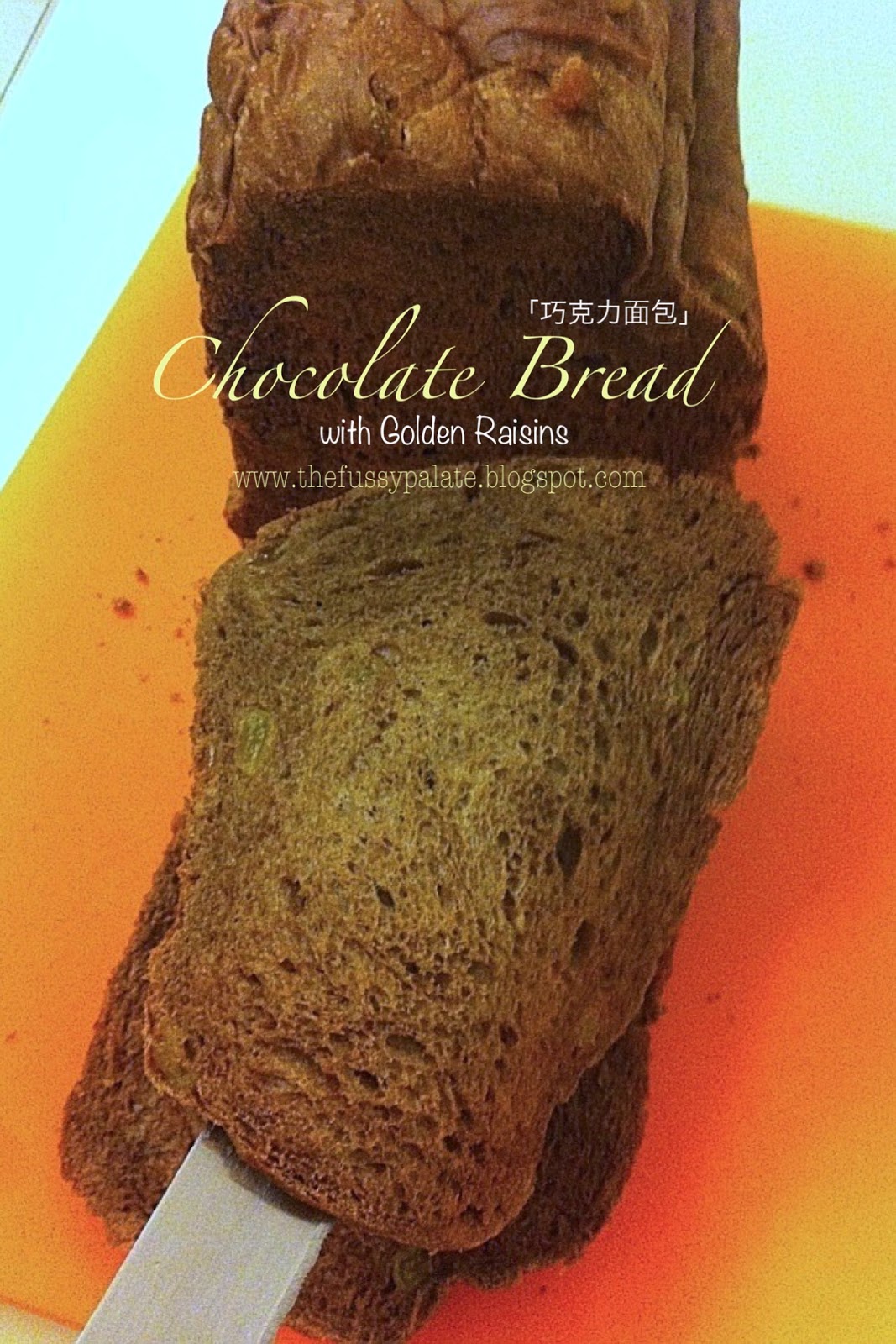 The Fussy Palate: Chocolate Bread with Golden Raisins
