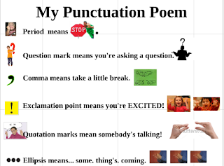 Kindergarten: Holding Hands and Sticking Together: PunctuationPoem
