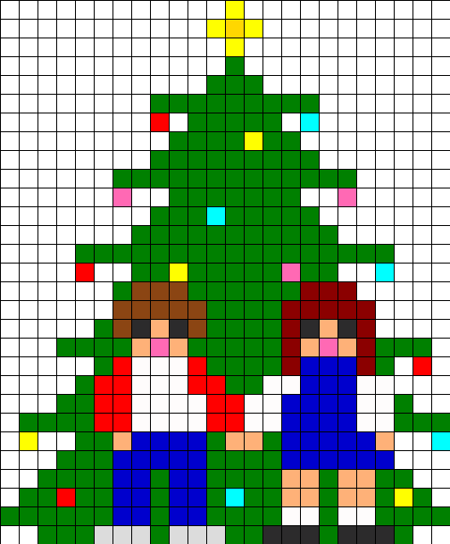 Fichas de Primaria: Cuadrículas de navidad