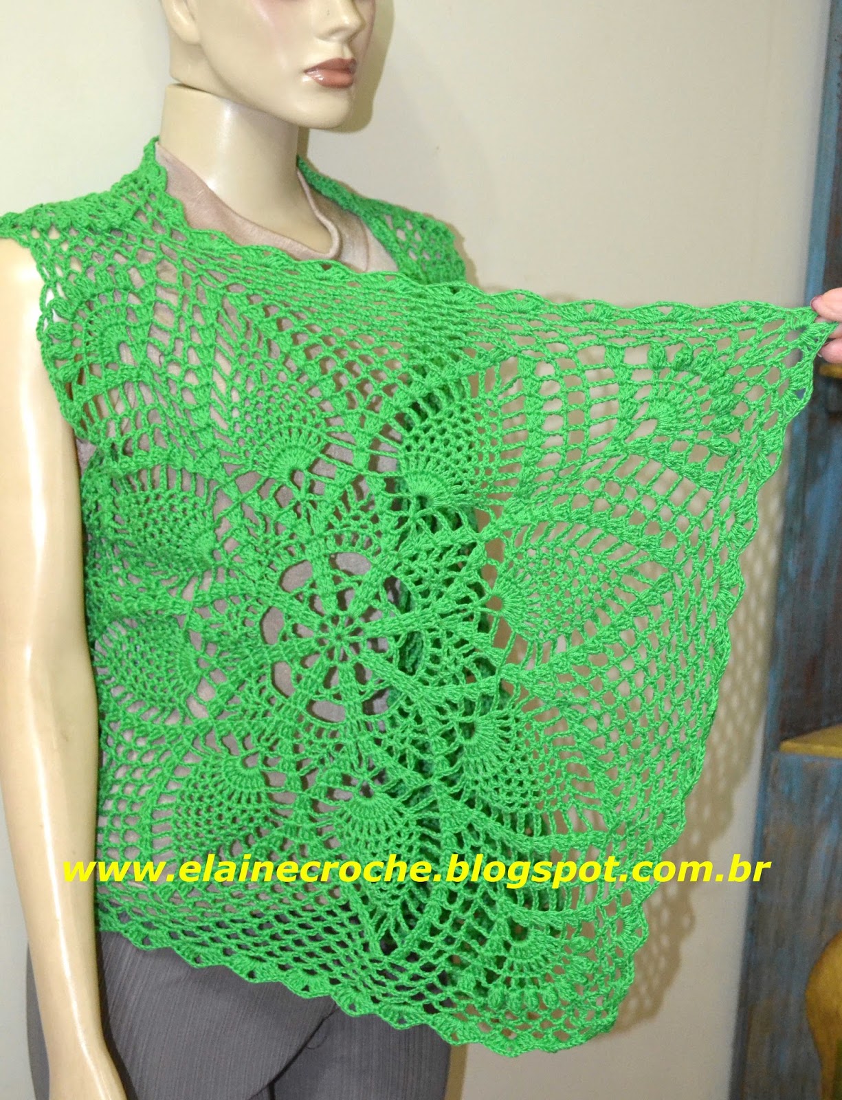 Elaine Croche: Colete Moderno (Gilet) Primavera em Crochê - Vídeo Aula ...