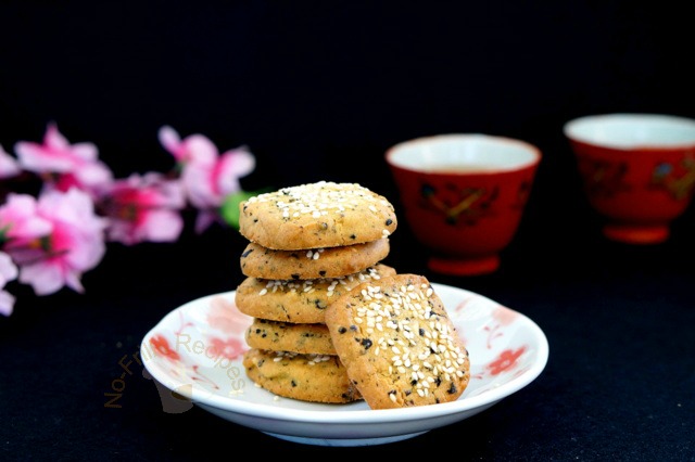 Seaweed Almond Cookies ~ 紫菜杏仁饼 ~ CNY 2017